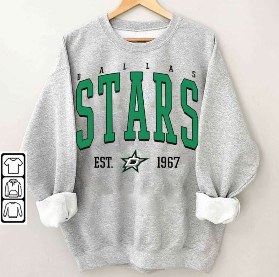 Vintage 90s Dallas Stars Hockey Sweatshirt, Dallas Stars Shirt, Dallas ...