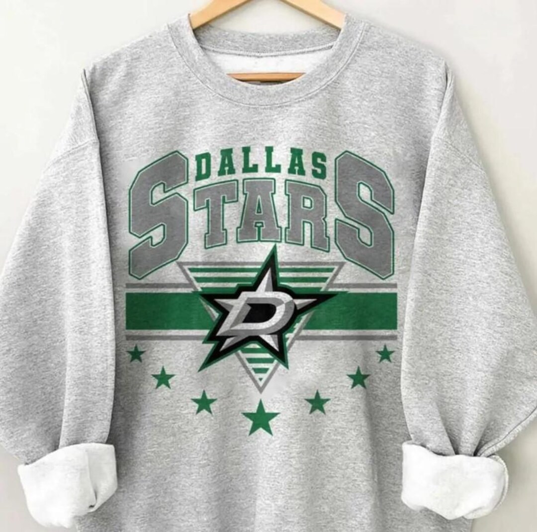 Vintage 90s Dallas Stars Hockey Sweatshirt, Dallas Stars Shirt, Dallas ...