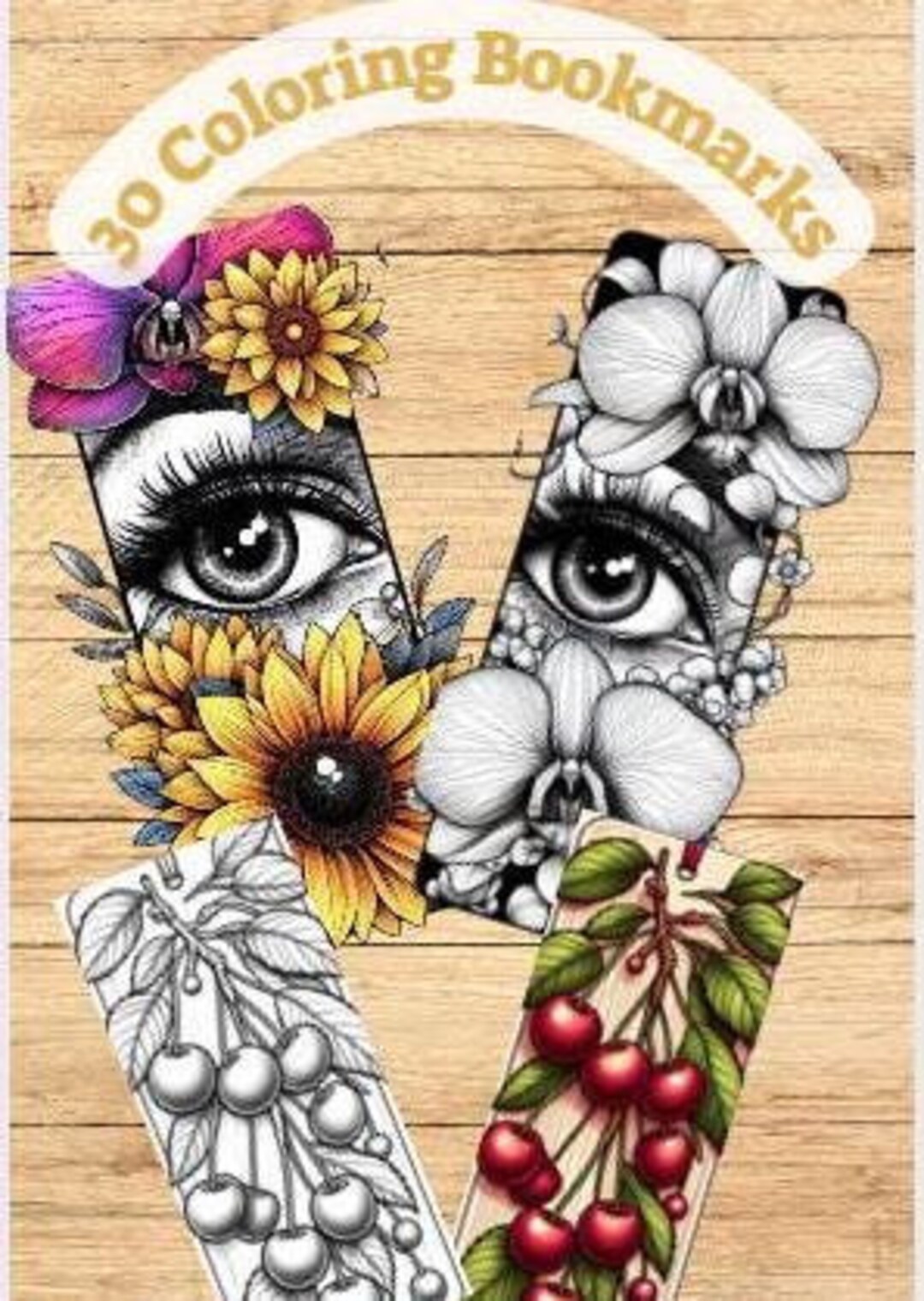 Artistic Coloring Bookmarks - Etsy