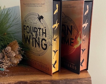Fourth Wing Iron Flame Duo Special Edition Hand Painted Fore Edge Book ...