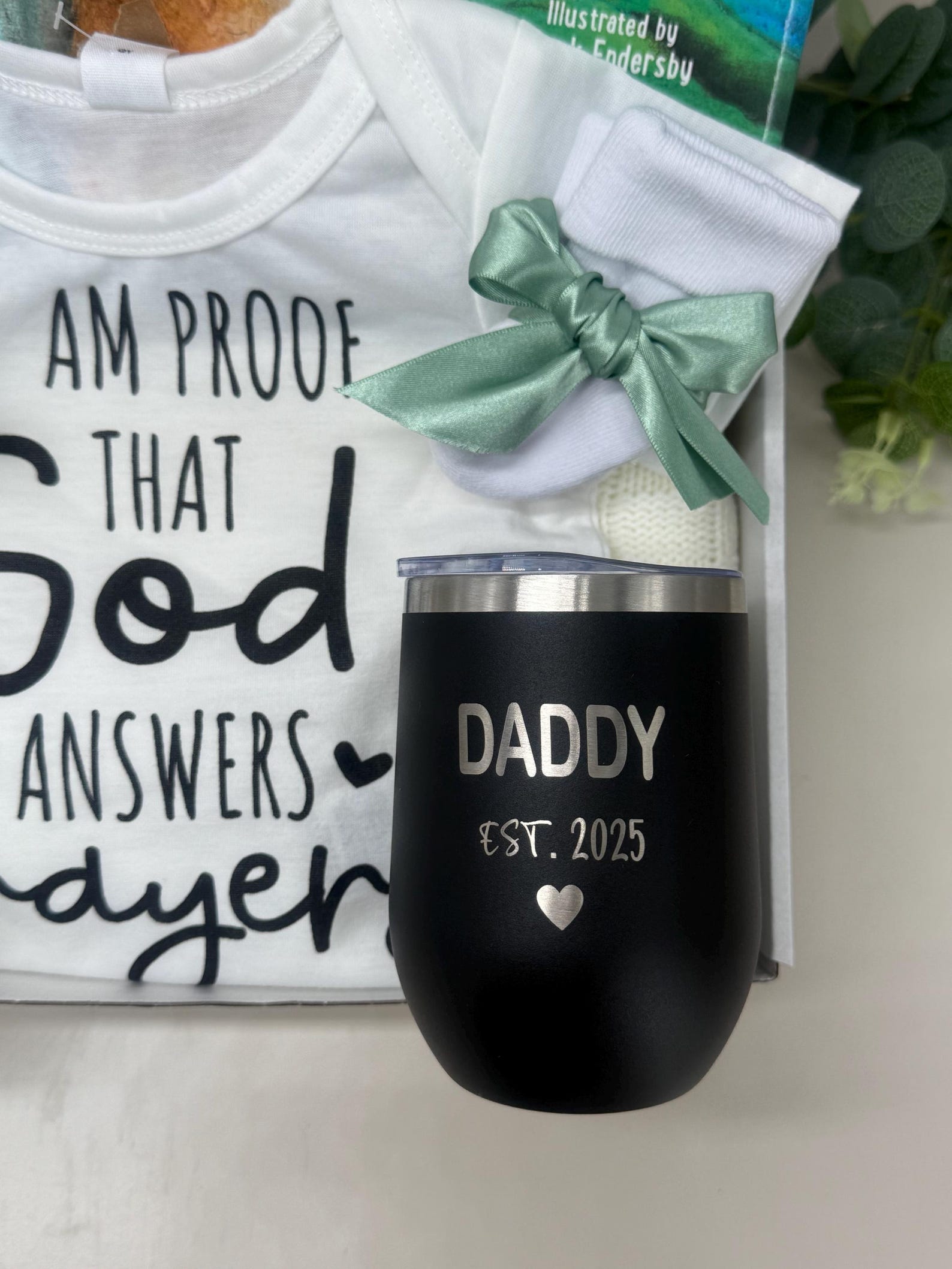Neutral Newborn Baby God Answed Prayers Gift Box New Mom Dad Family ...