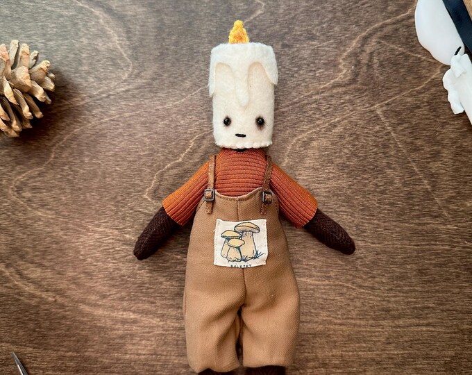 Candle Head Art Doll OOAK Made by Hand - Etsy