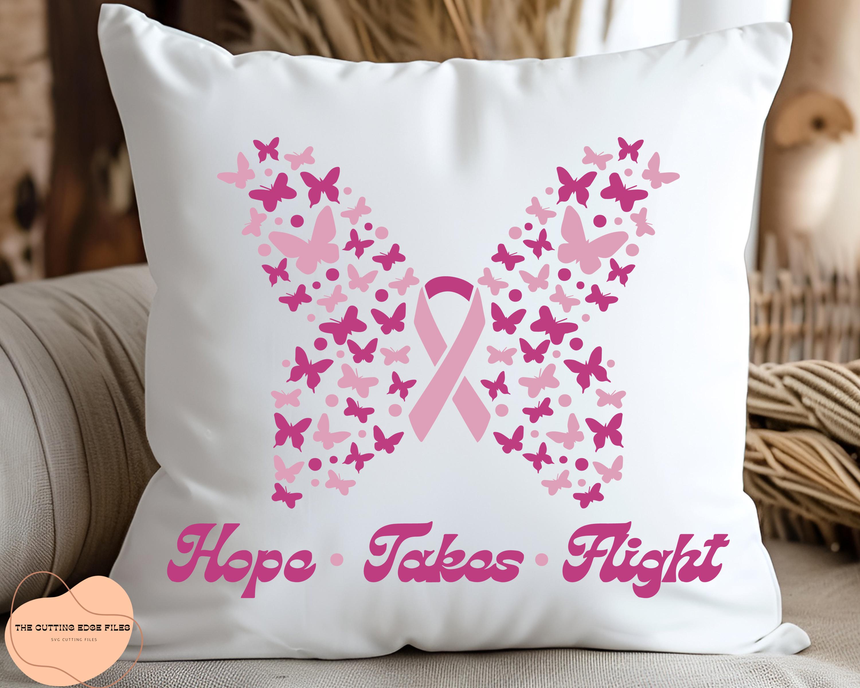 Hope Takes Flight Svg, Breast Cancer Svg Png, Cancer Ribbon Svg, Cancer ...
