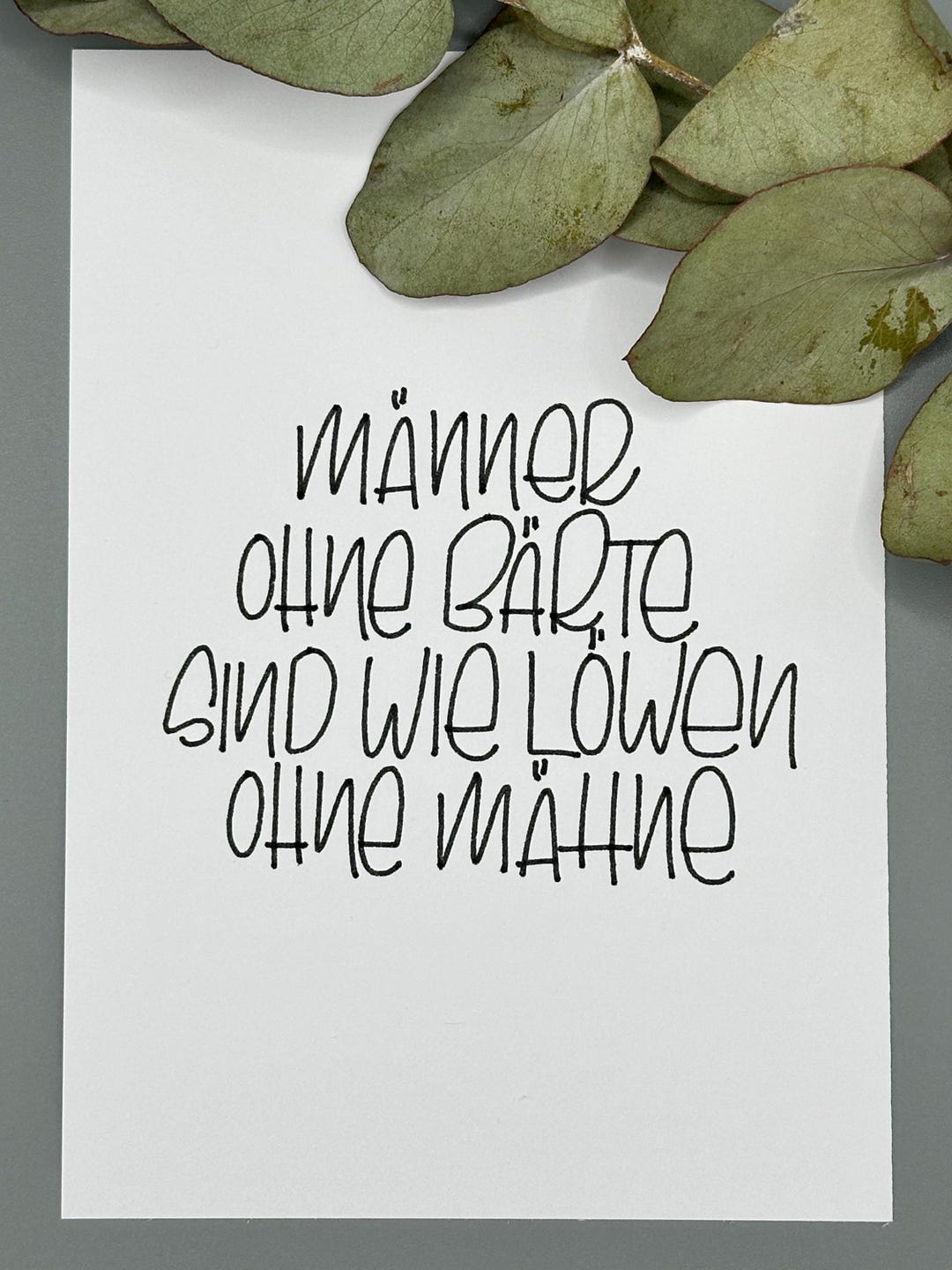 Printable PDF I ‘men Without Beards Are Like Lions Without Manes’ I Humorous & Original L to ...