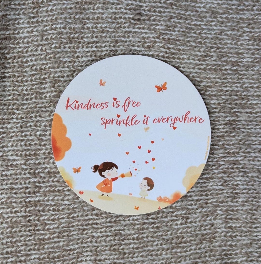 Kindness is Free Sprinkle It Everywhere Sticker - Girl Sprinkling ...