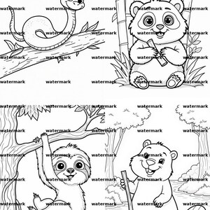 Jungle Animals Coloring Book – 10 Pages – Fun and Educational Coloring ...
