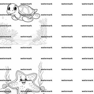 Ocean Animals Coloring Book – 10 Pages – Dive Into Underwater ...