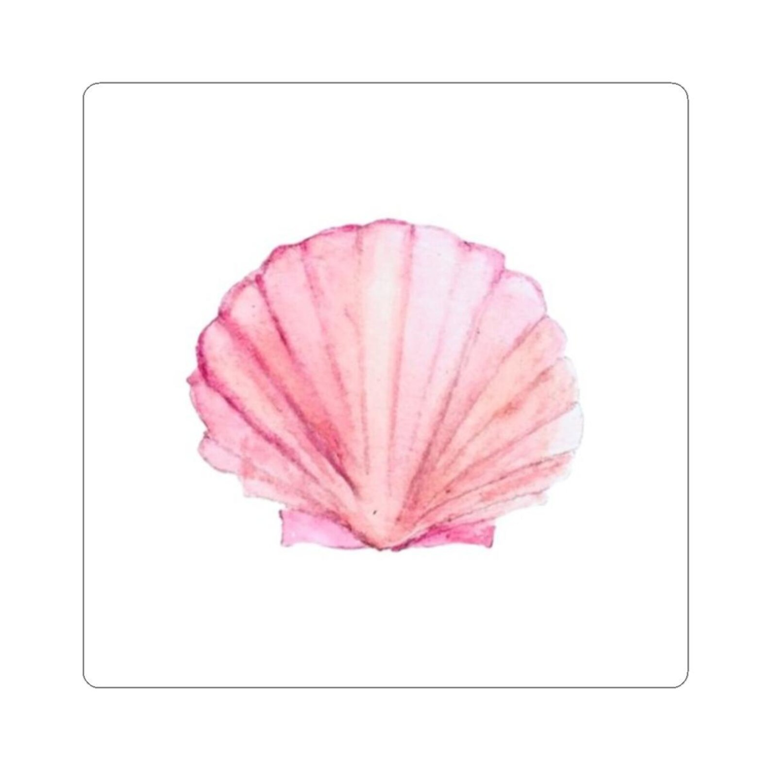 Pink Seashell Stickers - Cute Beach Vibes Kiss-cut Stickers for ...