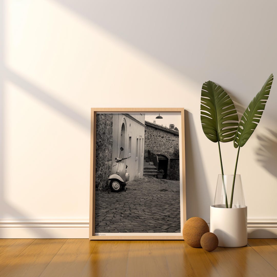 Typical Italian Backdrop Vespa Home Wall Art Decor, Real Life ...