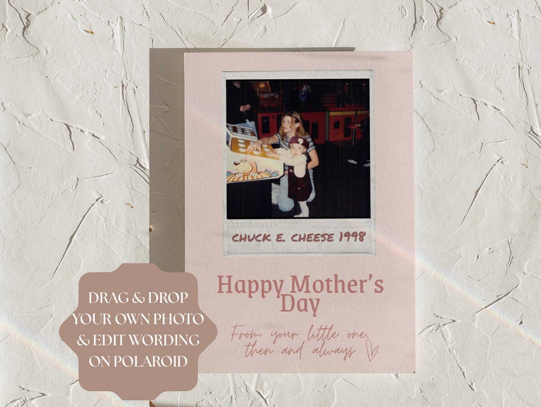 Personalized Mother's Day Photo Card, Custom Mothers Day Card, Happy ...