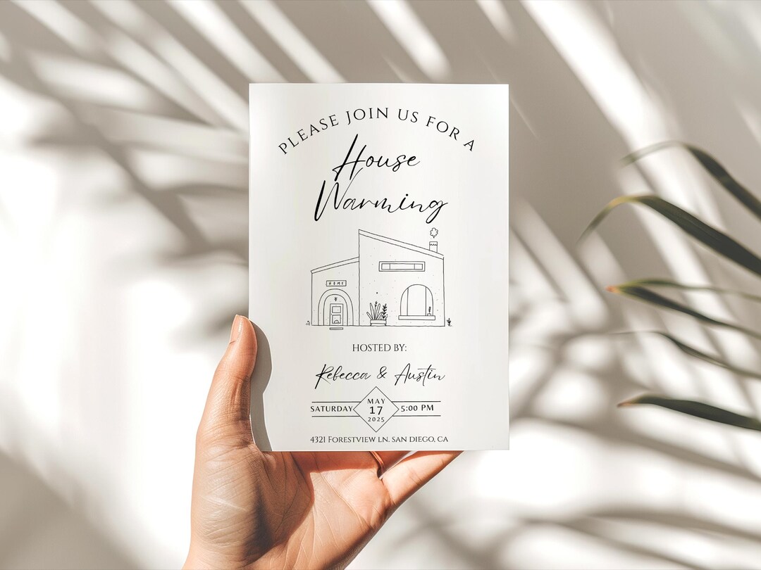 Editable House Warming Invitation, House Warming Party, Modern ...