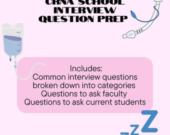 CRNA School Interview Guidebook & Practice Questions (WITH ANSWERS), Nurse Anesthesia School ...