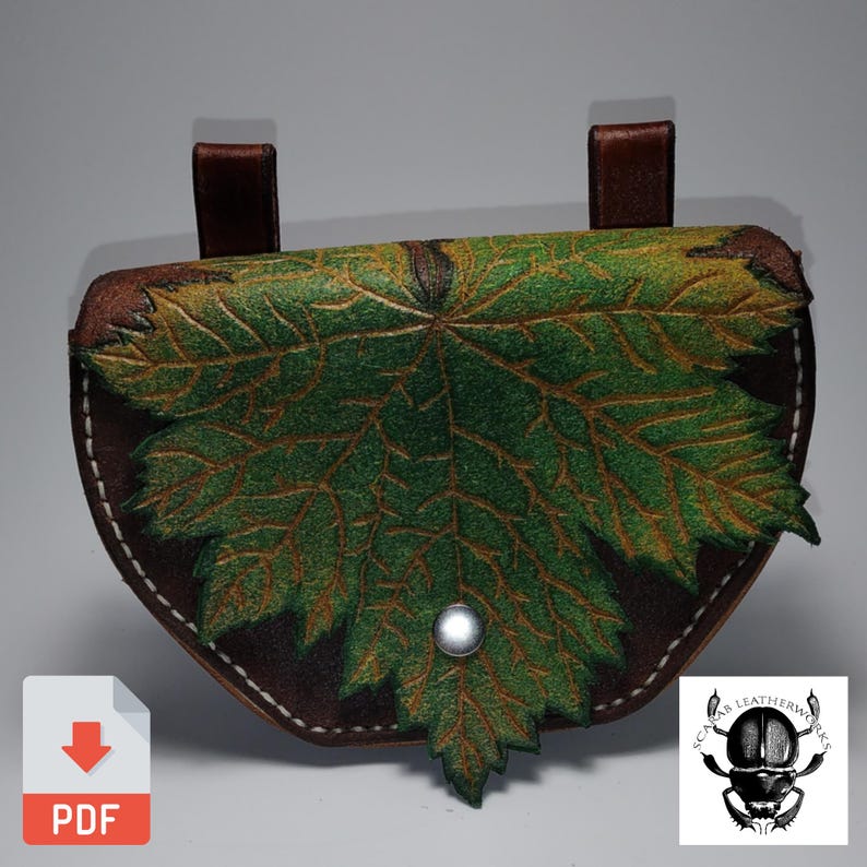 PDF Pattern for Leather Leaf Belt Bag - Etsy
