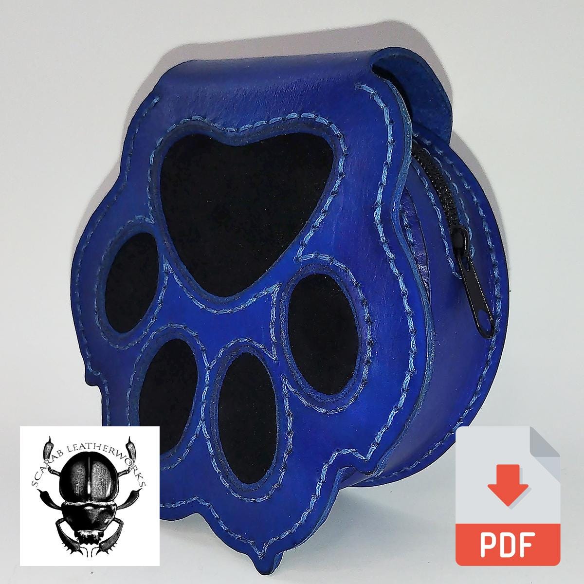PDF Pattern for Leather Paw Print Belt Pouch - Etsy