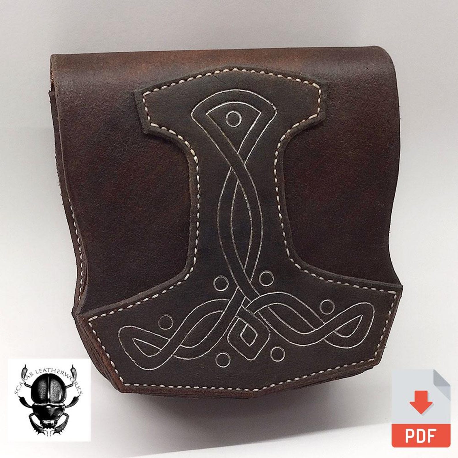 PDF Pattern for Leather Thor's Hammer 'mjolnir' Belt Pouch - Etsy
