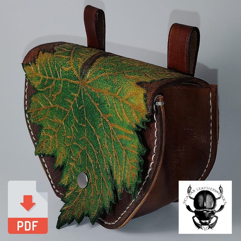 PDF Pattern for Leather Leaf Belt Bag - Etsy