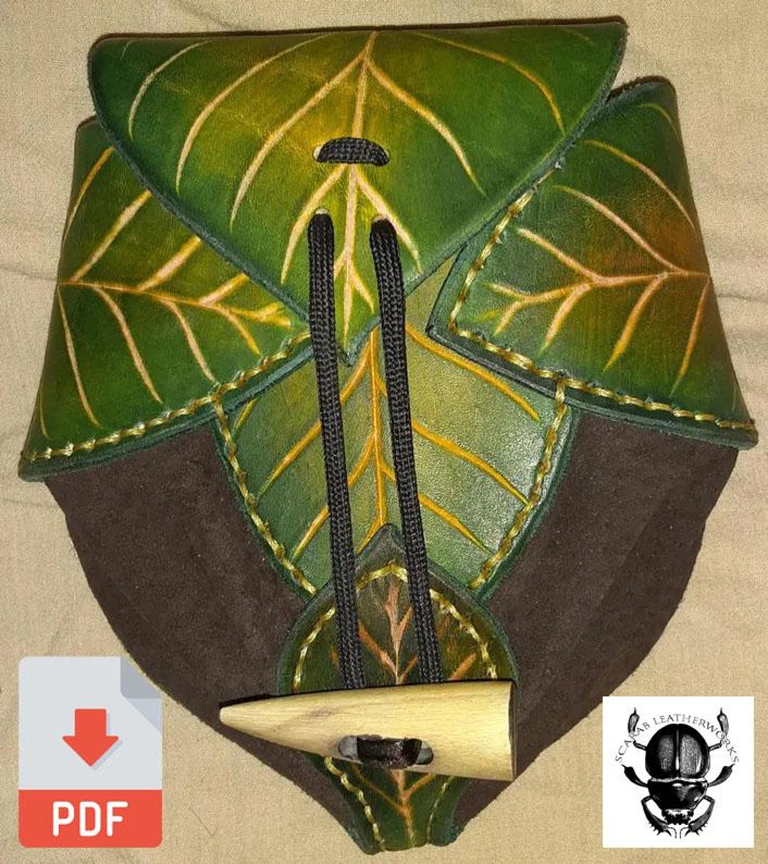 Leaf Pouch PDF Pattern - Etsy