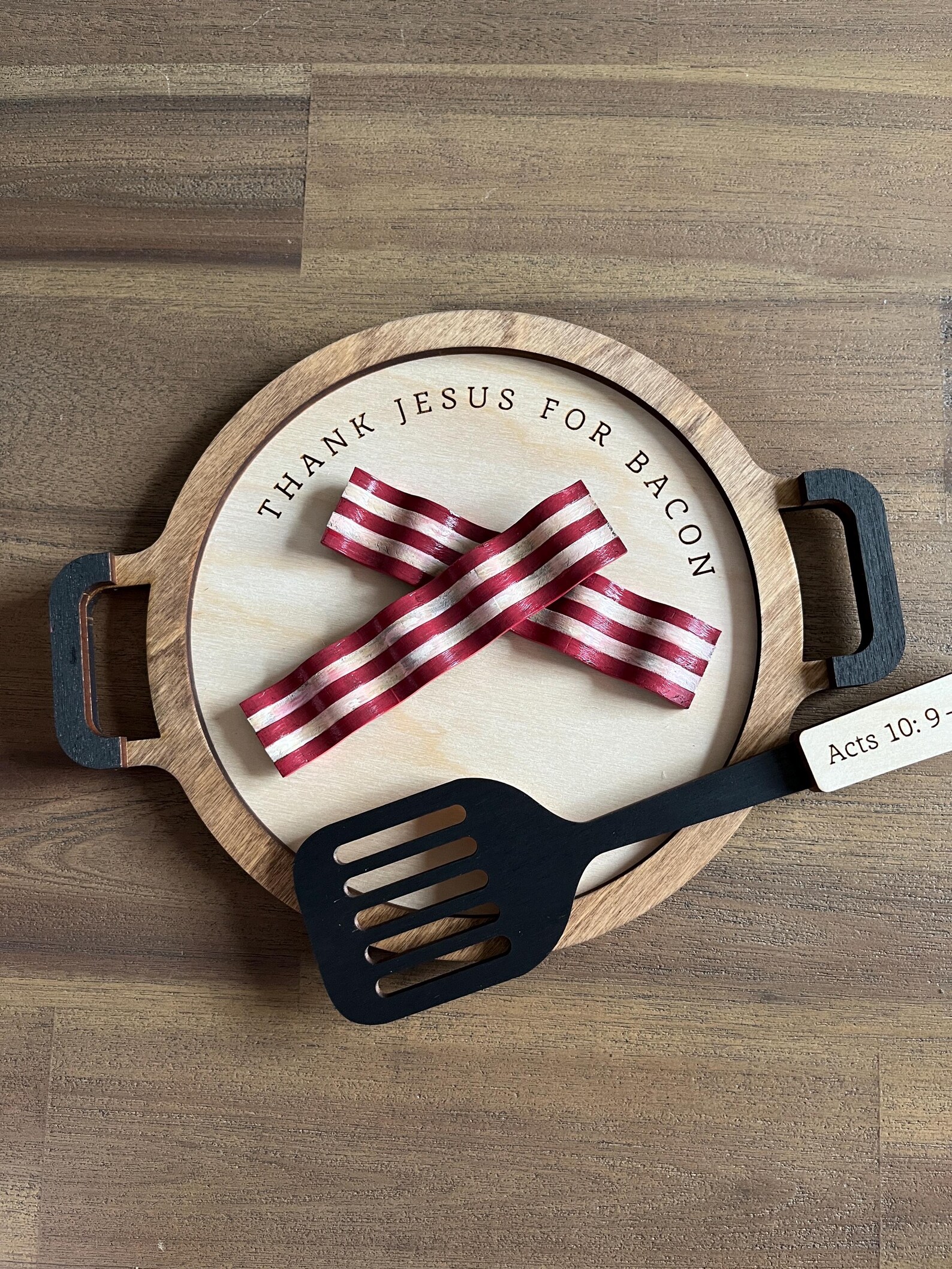Thank Jesus for Bacon - Wall Wood Sign, Catholic Home / Kitchen Decor ...