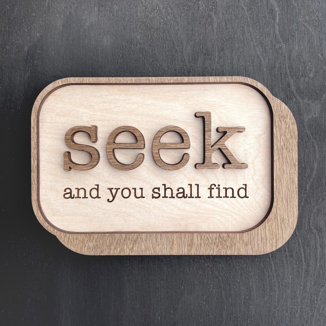 Seek, and You Shall Find - Wood Magnet/stand, Catholic Home Decor - Etsy