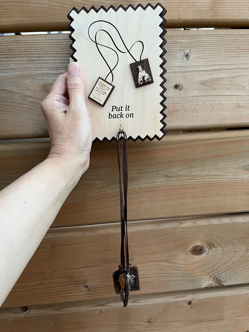 Scapular Holder - Wall Wood Sign, Plaque, Catholic Home Decor - Etsy