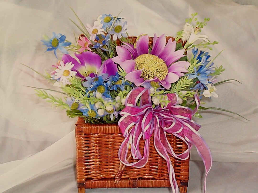 Spring Flower Mix Silk Flower Arrganement - Etsy