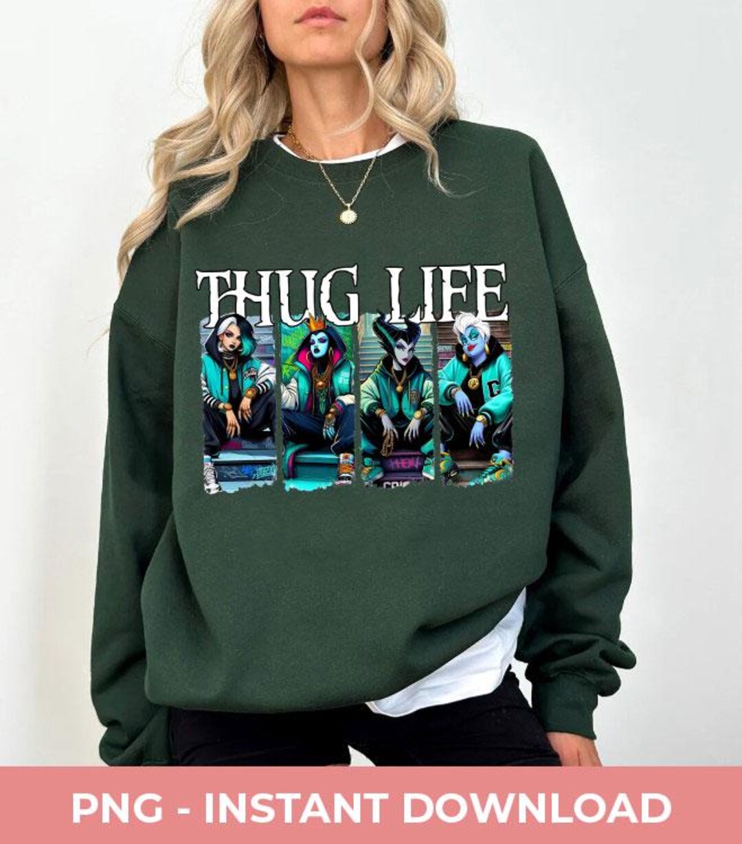 Retro Thug Life Villians PNG File, Wizard Png, Bad Witches Png ...