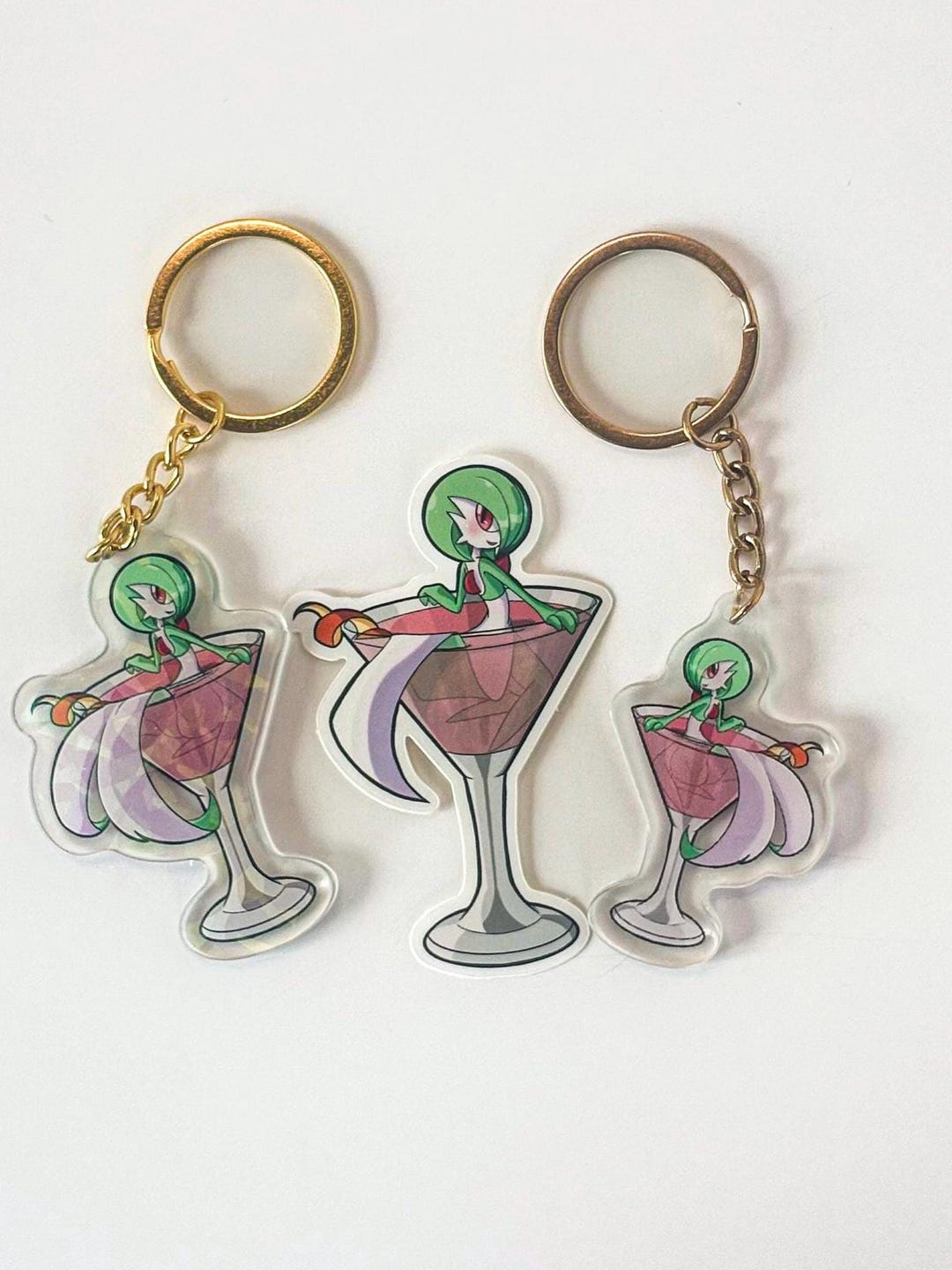 Gardevoir Cosmopolitan 3” Sticker – 2” Keychain – Elegant Cocktail ...
