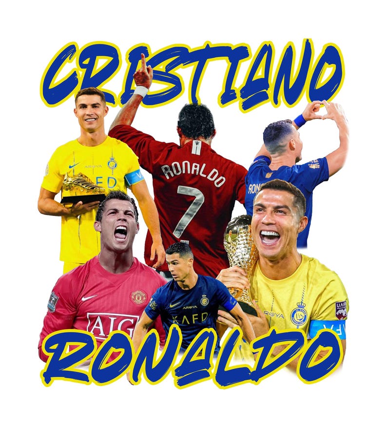 Cristiano Ronaldo Tshirt Design Digital File, 300 DPI ,PNG File Ready ...