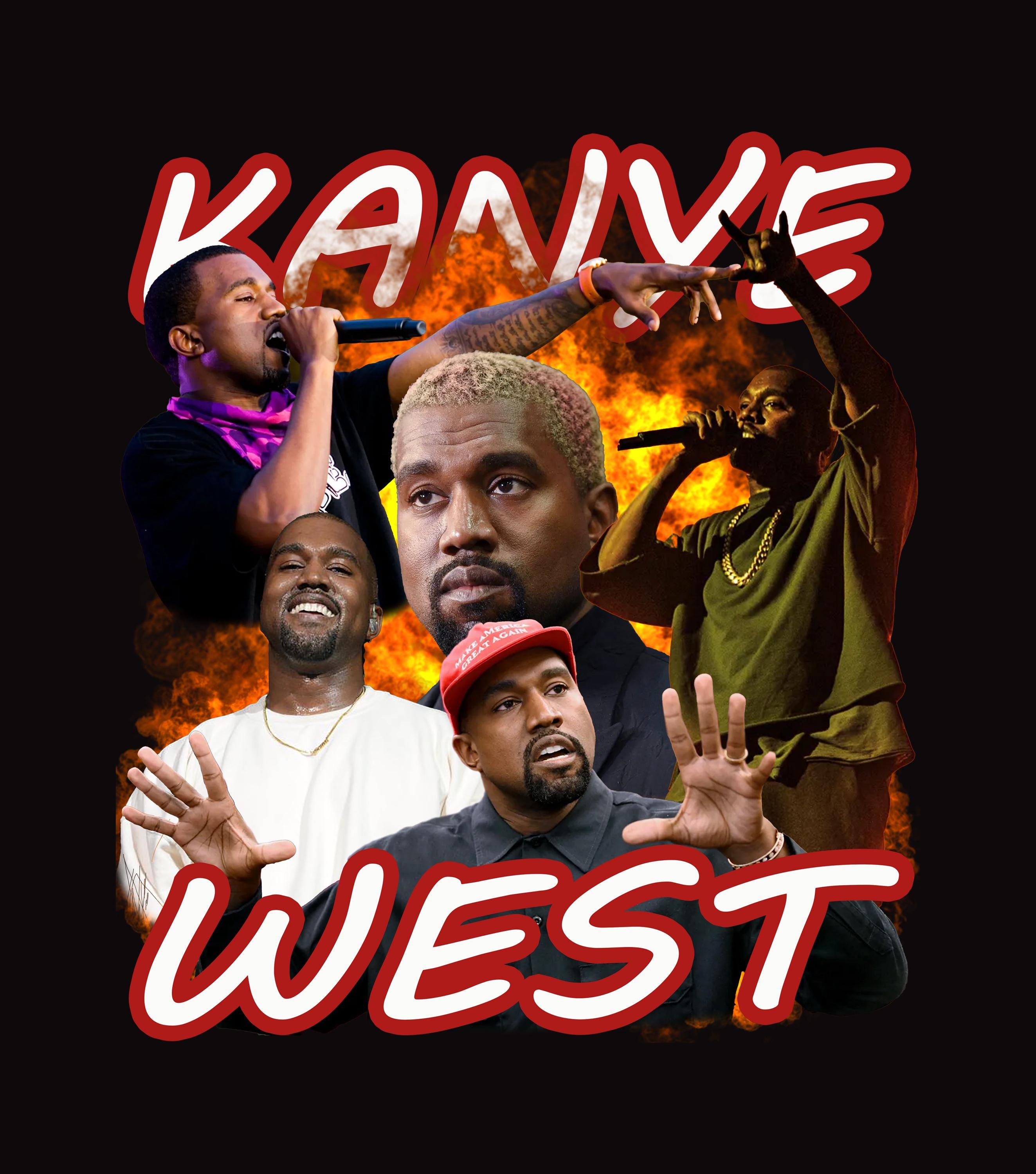 Kanye West Png Tshirt Design Digital File, 300 DPI ,PNG File Ready to Print - Etsy