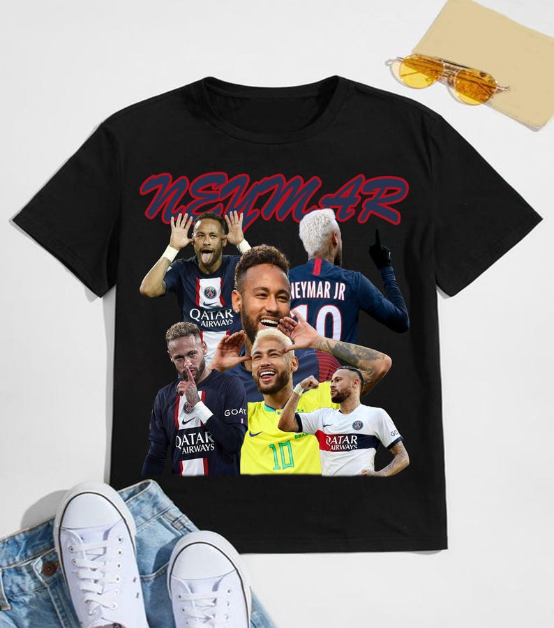 Neymar Da Silva PNG Tshirt Design Digital File, 300 DPI ,PNG File Ready ...