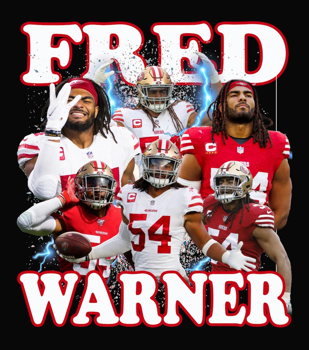 Fred Warner Tshirt Design Digital File, 300 DPI ,PNG File Ready to ...