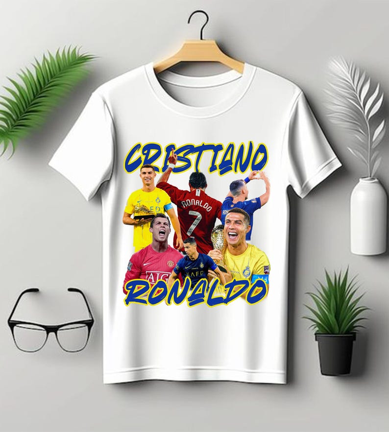 Cristiano Ronaldo Tshirt Design Digital File, 300 DPI ,PNG File Ready ...