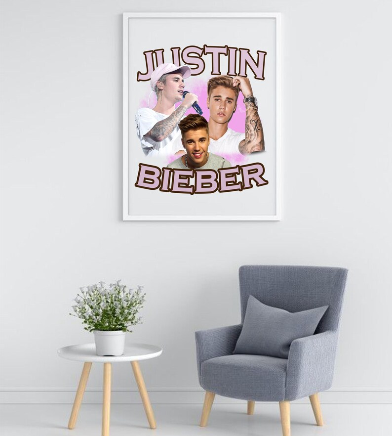 JUSTIN BIEBER Png Tshirt Design Digital File, PNG File Ready to Print ...