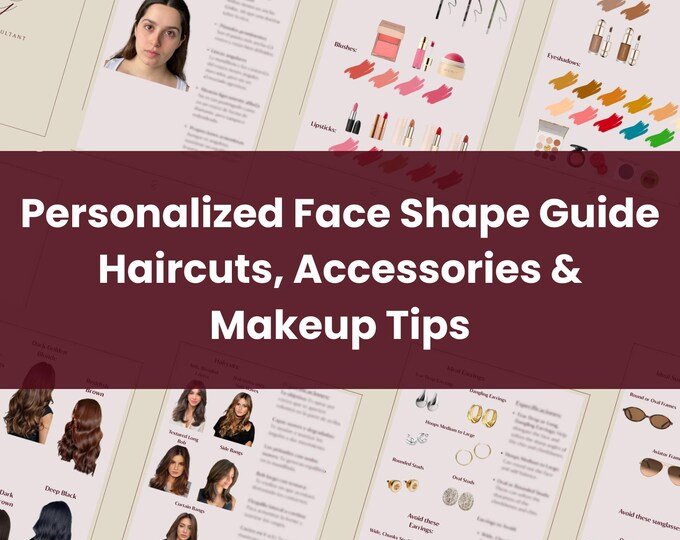Face Shapes Frameable Infographic, Various Face Shapes, Editable Canva ...