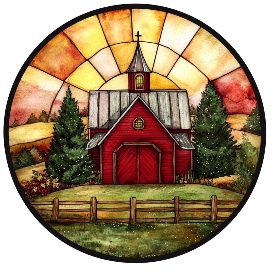 Red Barn Aluminum Wreath Sign: Farmhouse Porch Decor - Etsy