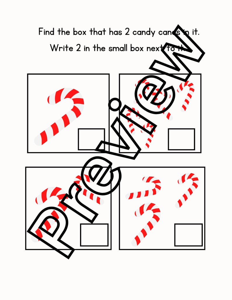 Christmas Count and Write 1 -10, Ages 4-6 - Etsy