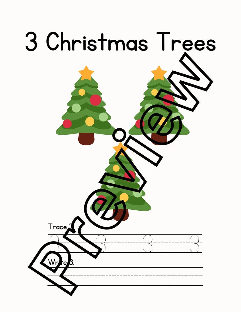 Christmas Count and Write 1 -10, Ages 4-6 - Etsy