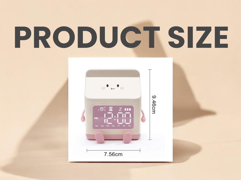 Box Digital Alarm Clock | Cute Mini Countdown Timer | Rechargeable Type ...