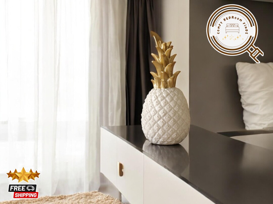 Pineapple Ornament Decor Creative Fruit Shape Statue Living Room ...