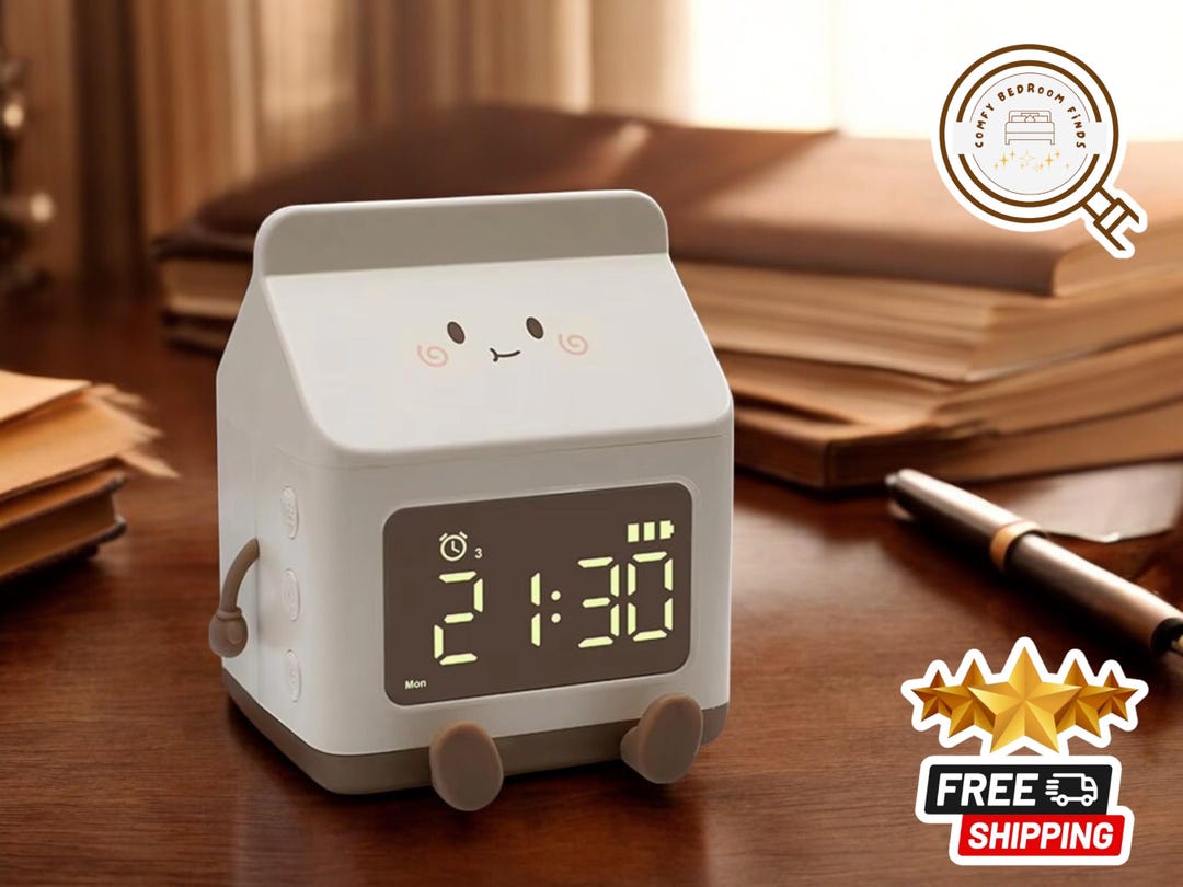 Box Digital Alarm Clock | Cute Mini Countdown Timer | Rechargeable Type ...