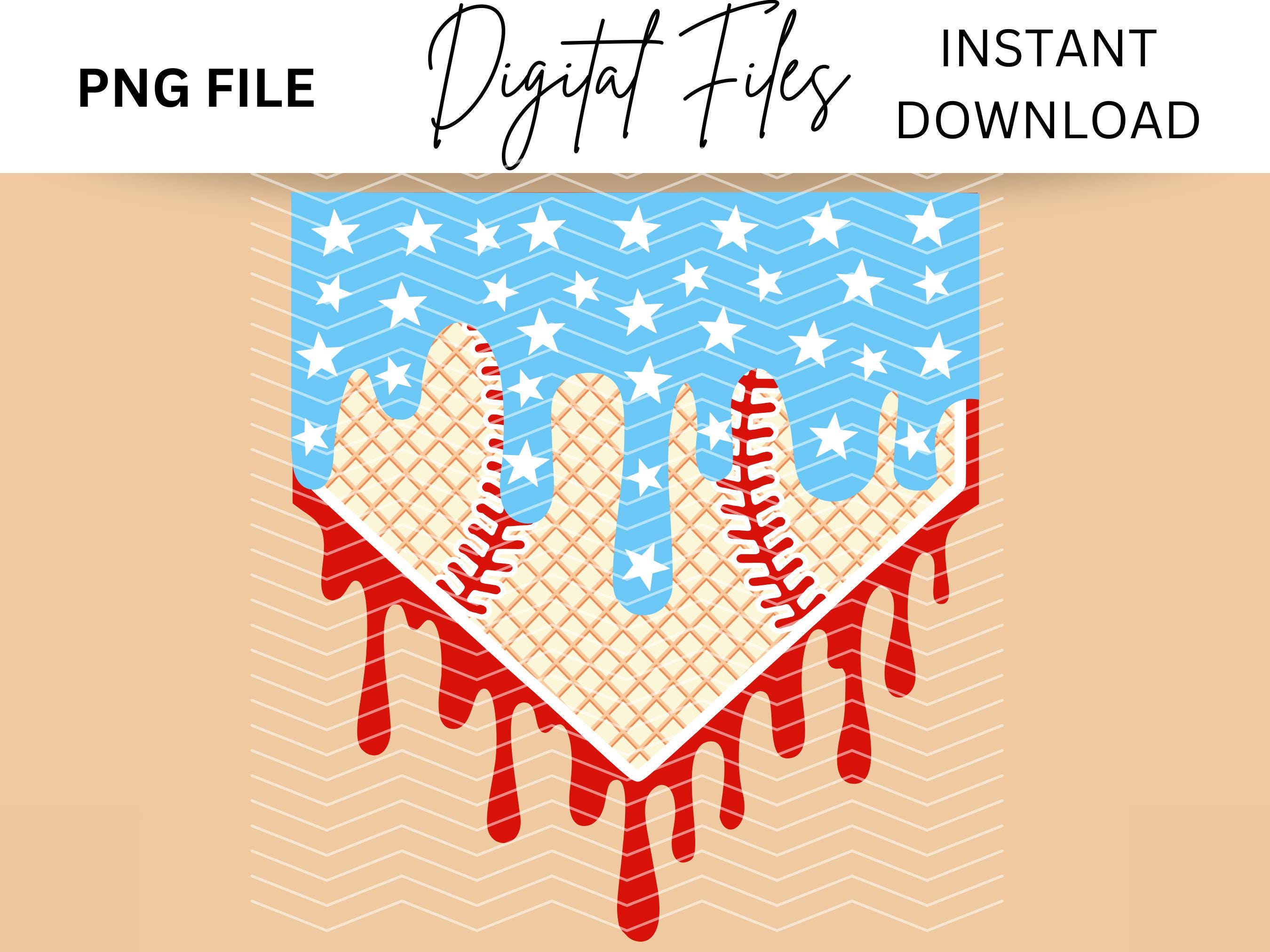 USA Flag Drip Home Plate Png | Sprinkles Ice Cream Home Plate | USA Ice ...