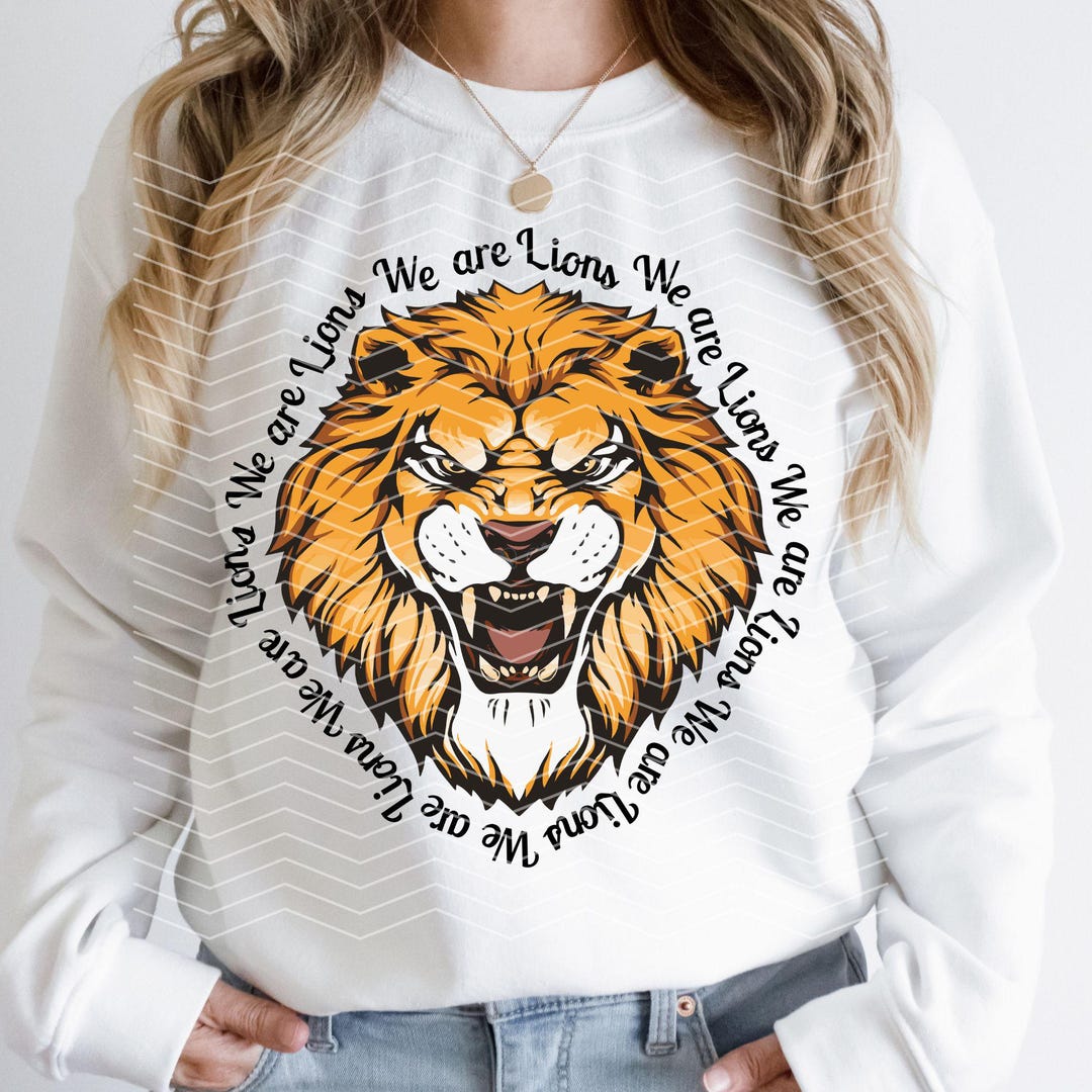We Are Lions Png | Trendy Preppy Lions Png | Lions Mascot Png | Lions ...