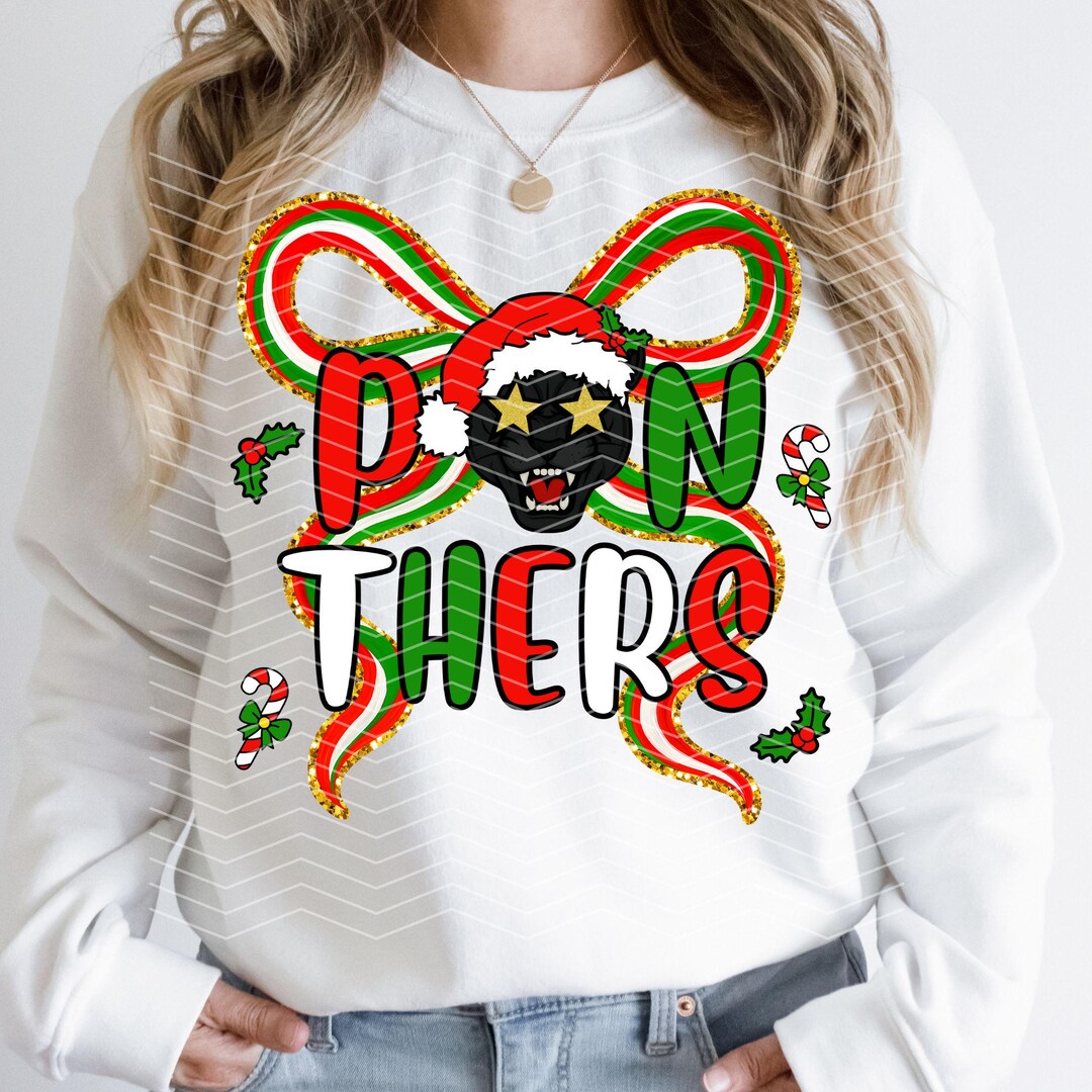 Merry Christmas Panthers Png | Panthers Christmas Png | Panthers Santa ...
