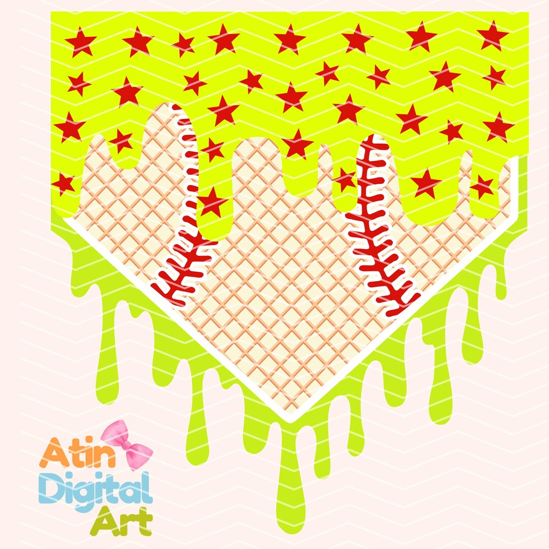 Softball Drip Home Plate Png | Softball Drip Png | Softball Home Plate ...