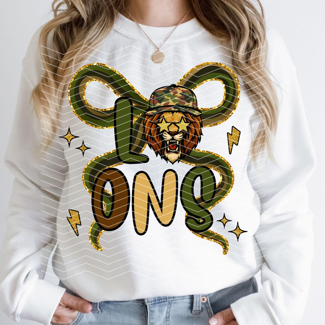 Lions Camo Png Lion | Camouflage Preppy School Spirit Mascot Digital ...