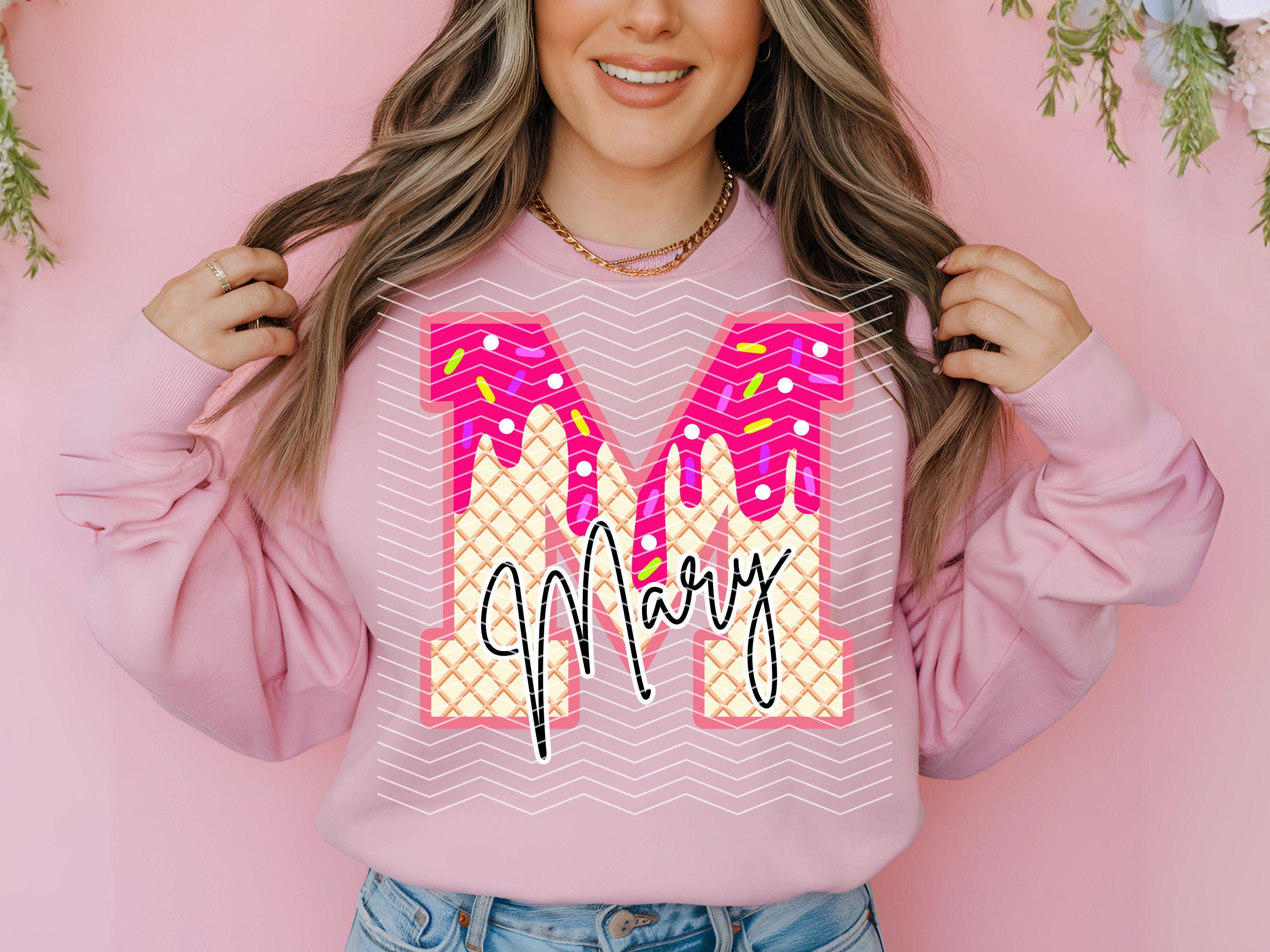 Pink Ice Cream Drip Alpha Set Png | Sprinkles Ice Cream Doodle | Ice ...