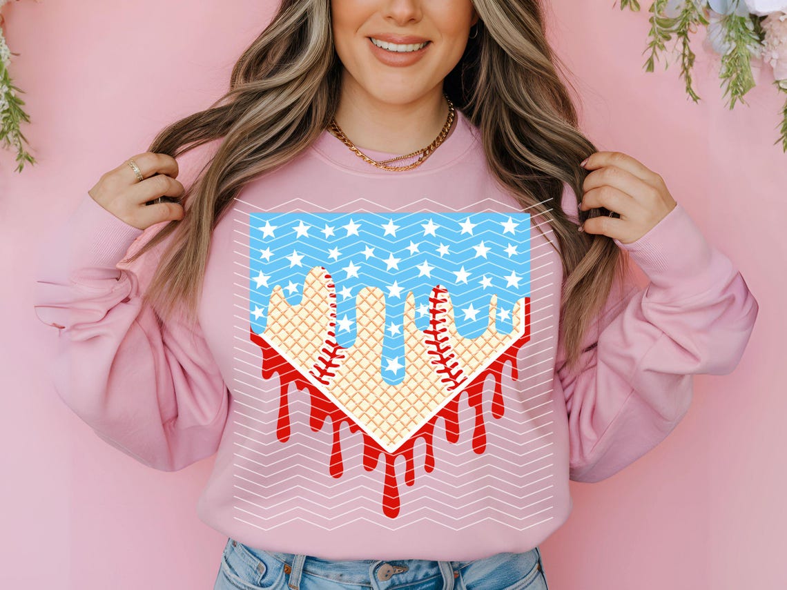 USA Flag Drip Home Plate Png | Sprinkles Ice Cream Home Plate | USA Ice ...