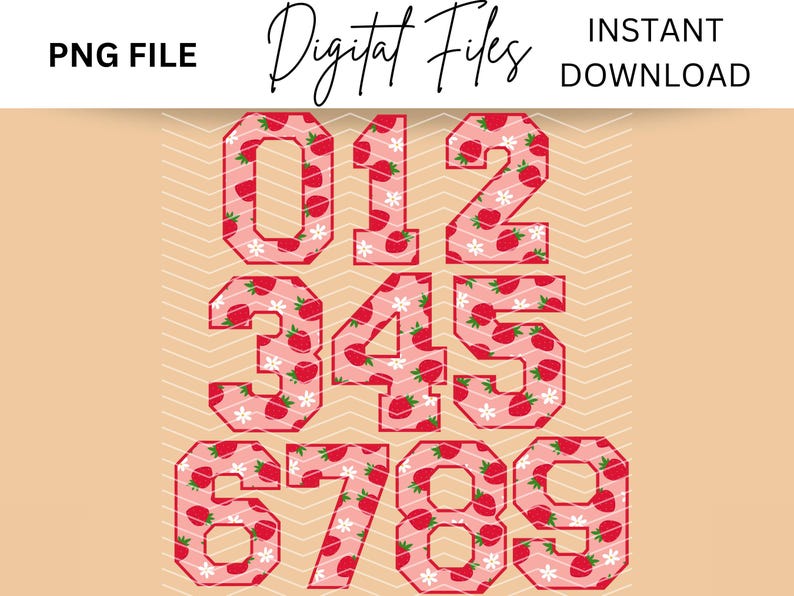 Strawberry Numbers Png | Fruits 0-9 Numbers | Ice Cream Drip Number ...