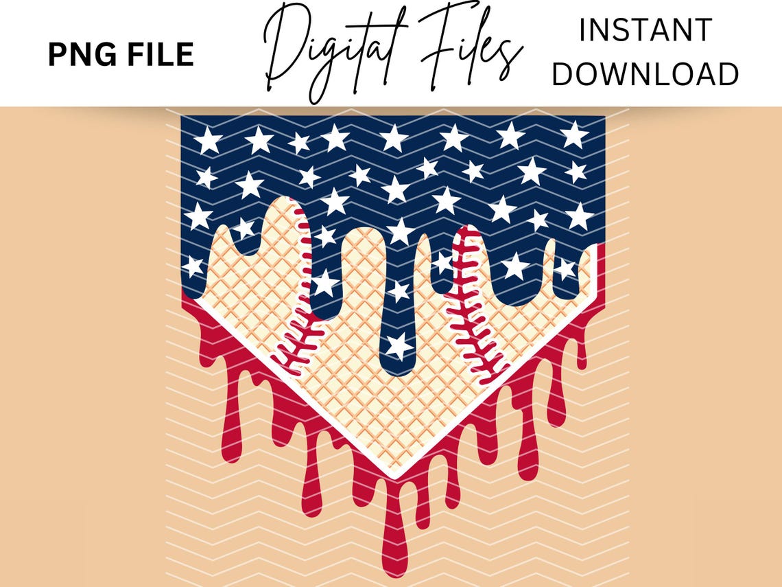 USA Flag Ice Cream Drip Home Plate Png | Sprinkles Ice Cream Home Plate ...