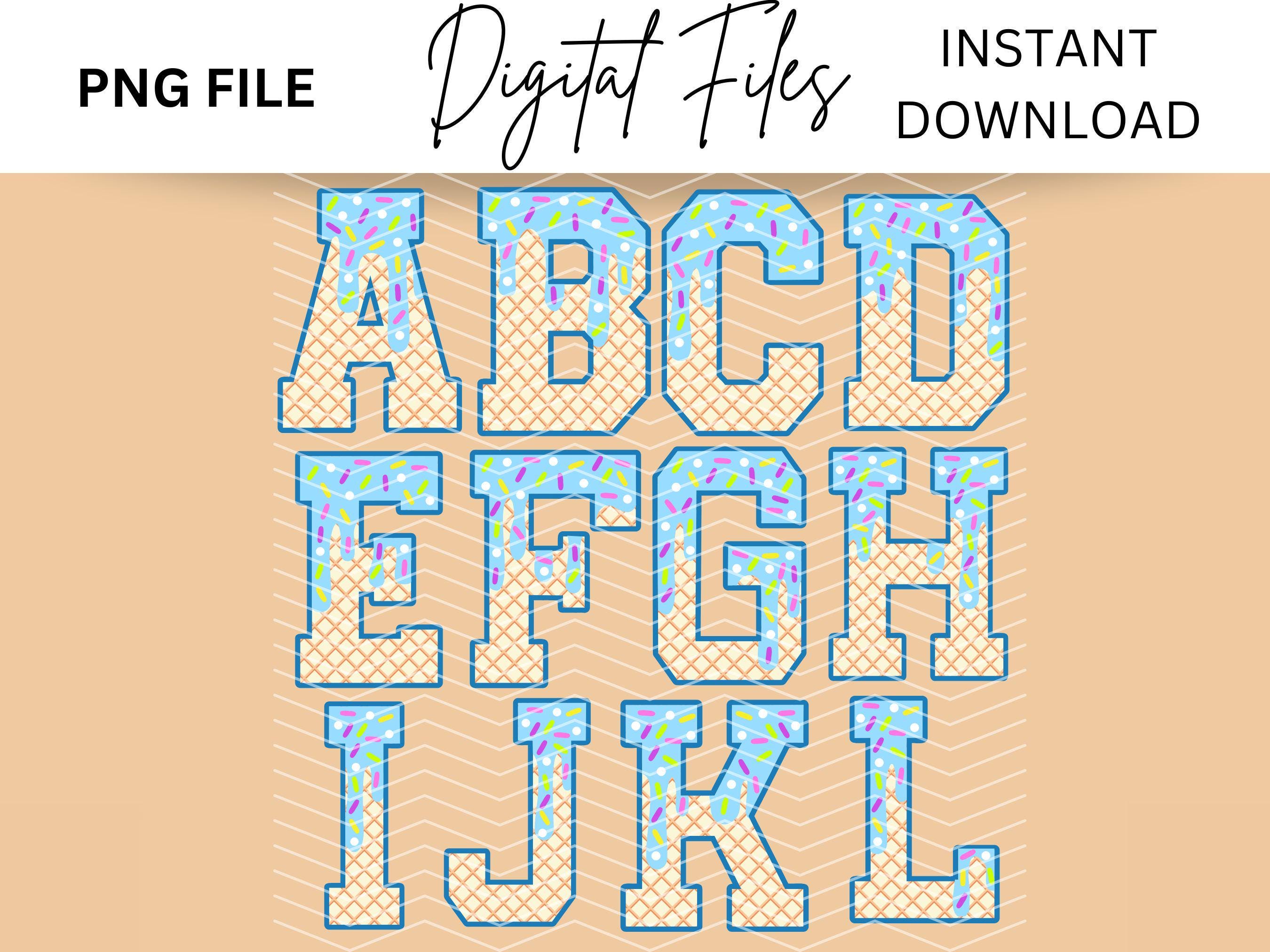 Light Blue Ice Cream Drip Alpha Set Png | Sprinkles Alpha Doodle | Ice ...